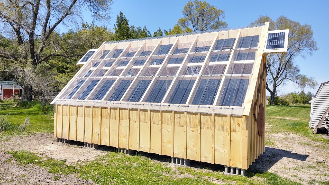 Solar kiln build progress picture capture Woodland Mills HM130 - YouTube