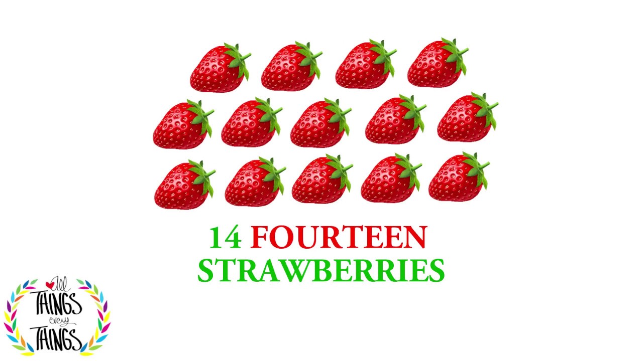 Counting from 1 to 20 with STRAWBERRIES - YouTube