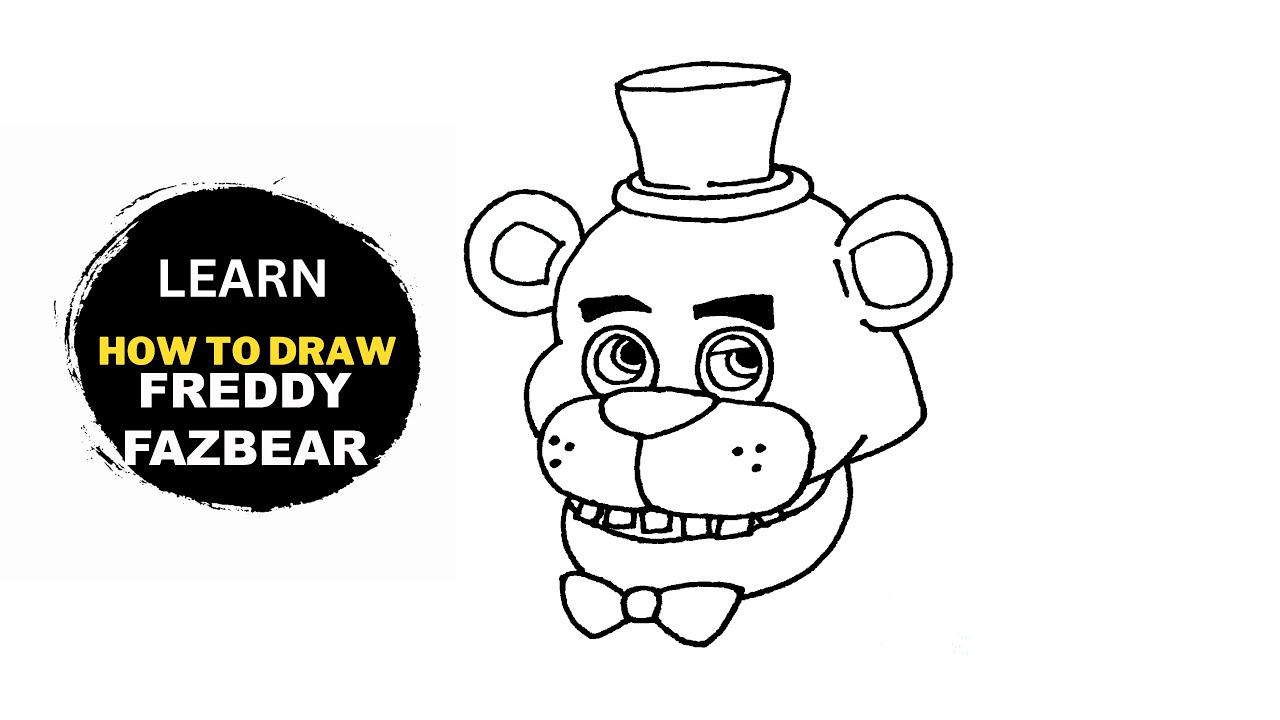 How To Draw Freddy Fazbear Easy|freddy Fazbear Drawing Sketch|freddy ...