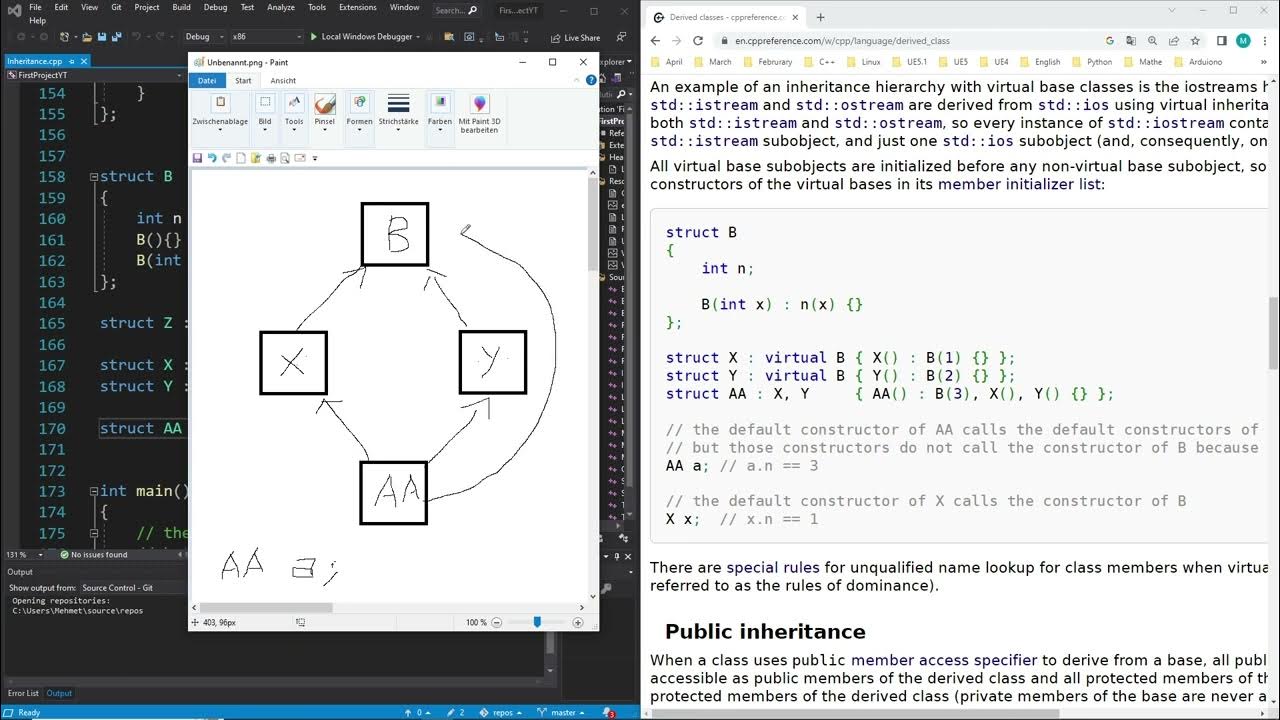 C++ Beginner Tutorial - Basics - #250 - Inheritance Virtuel Constructor #1 - YouTube