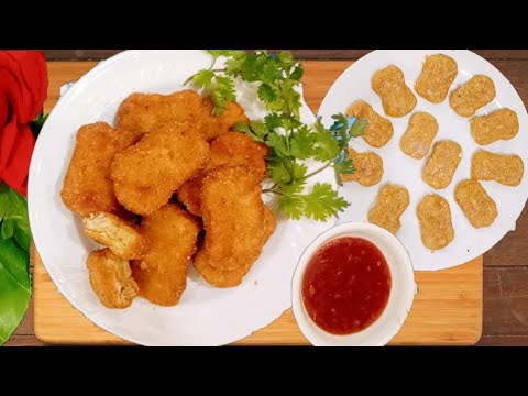 Chicke nuggets recipe | Chicken nuggets|How to make crispy nuggets for ...