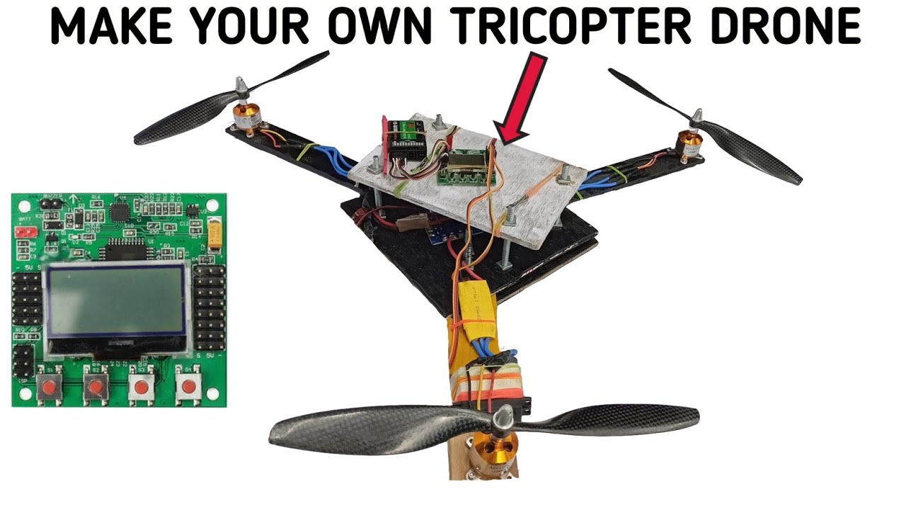 How to make a tricopter drone with kk2.1.5 flight controller ...