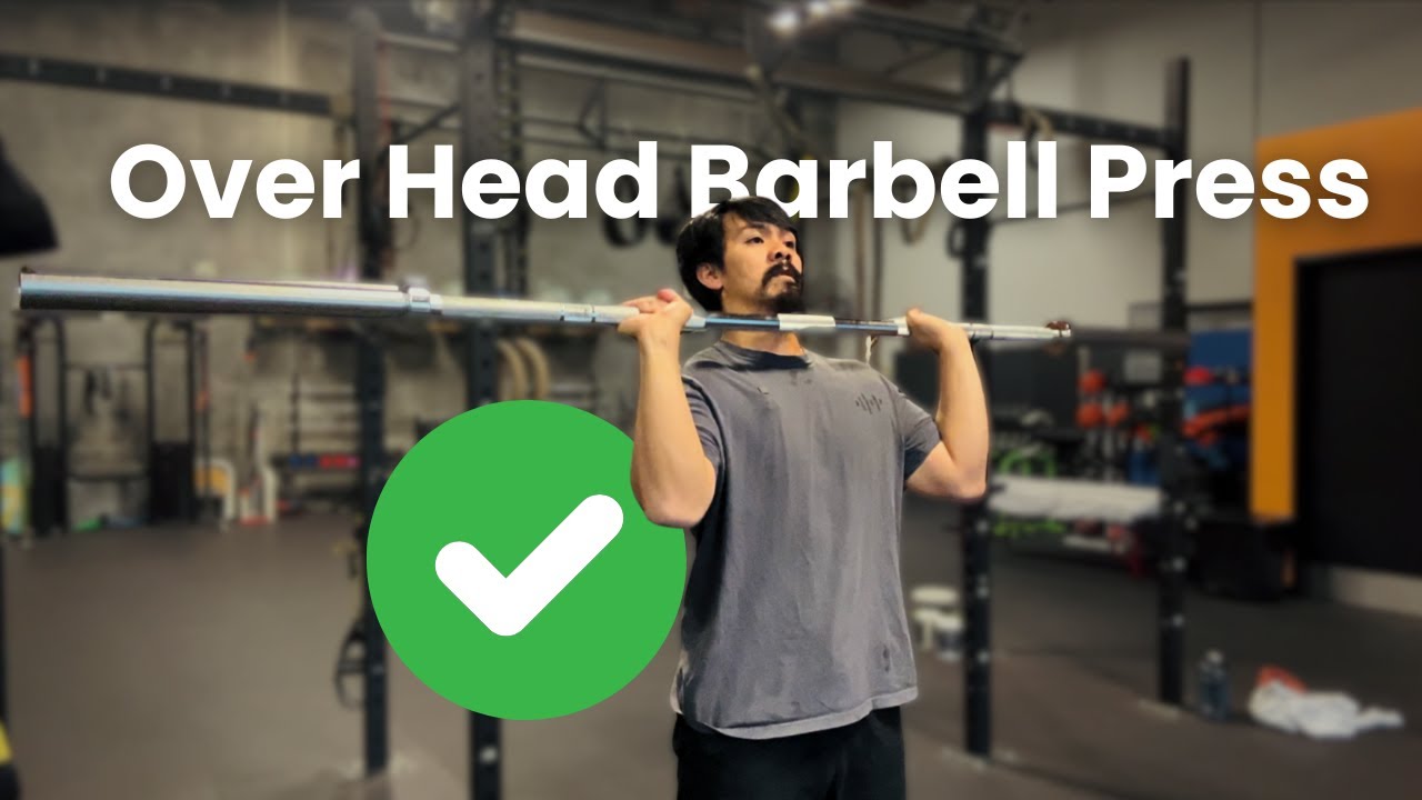 Over Head Barbell Press for Beginners - YouTube