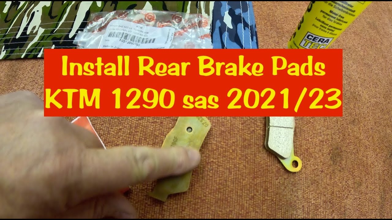 KTM 1290 sas Rear Brake Pads Install - YouTube