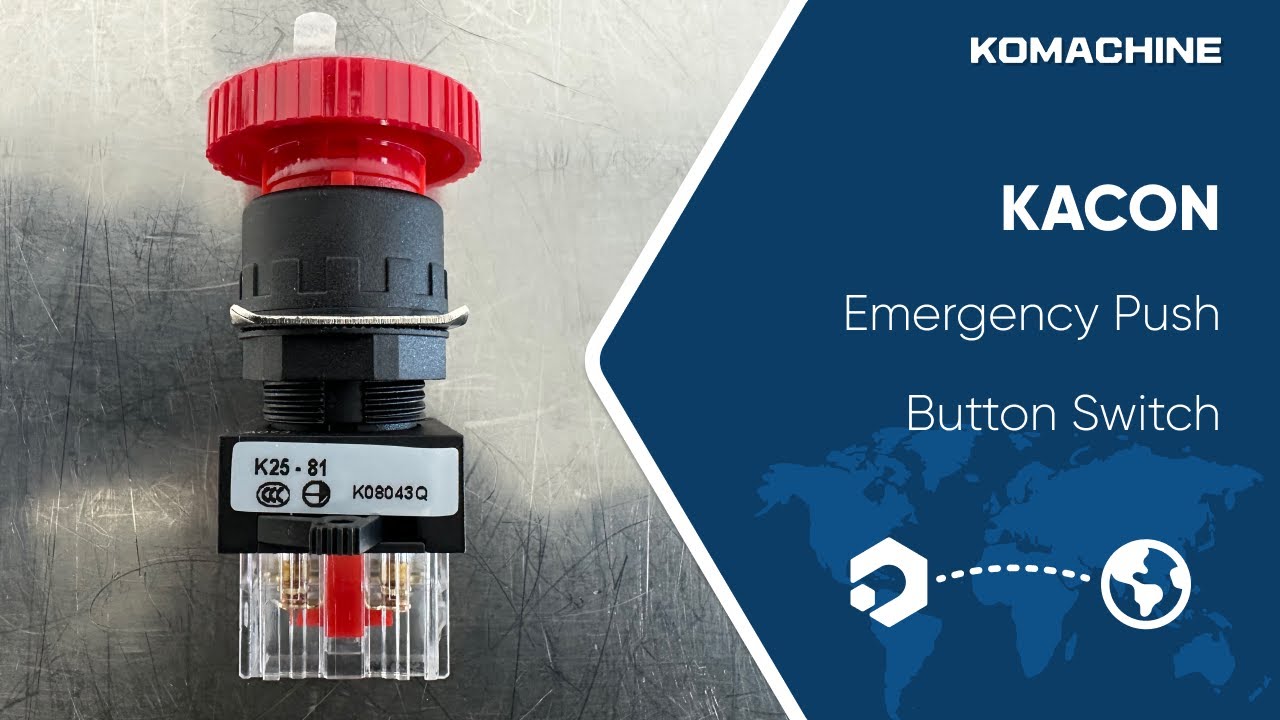 KACON / Emergency Push Button Switch (K25-81R) / INV-04060 - YouTube