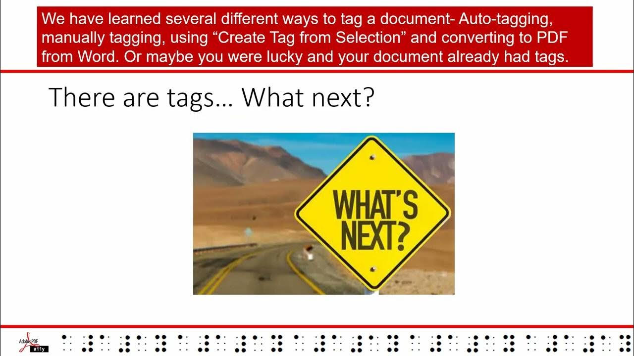 Creating Accessible PDF documents: Chapter One: Document Tags - YouTube