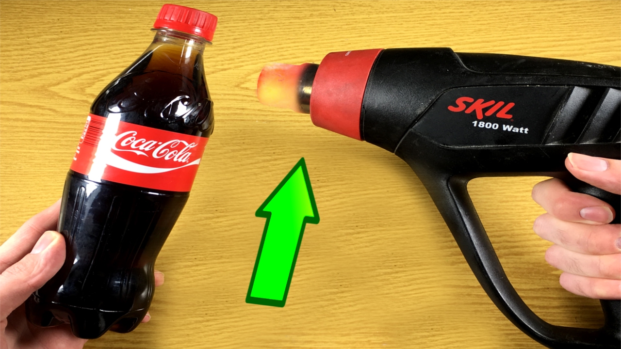 EXPERIMENT Glowing 1800 Watts GUN VS COCA COLA - YouTube