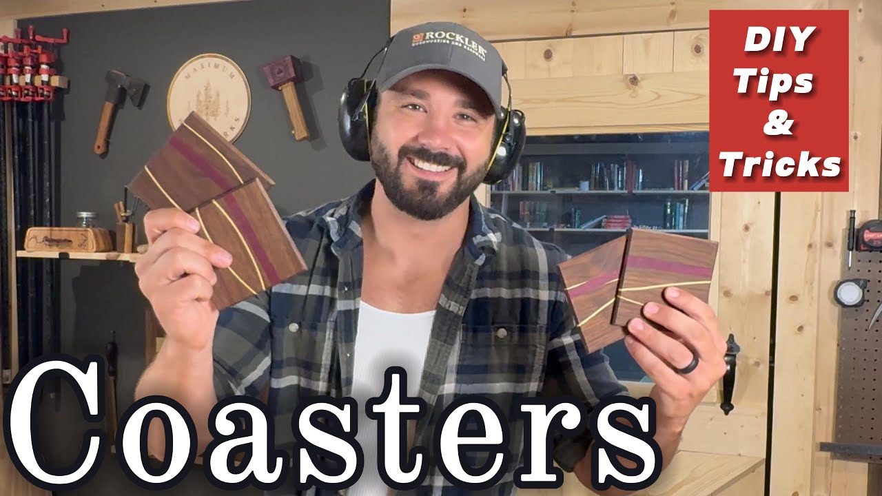 DIY | Make unique wooden COASTERS | Beginner & Intermediate woodworking ...