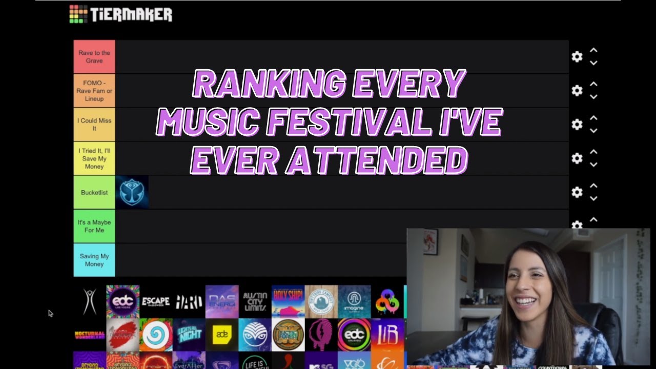 Ranking Every Music Festival I've Ever Attended (Tier List) - YouTube