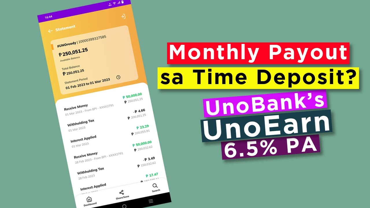 2023 - How to Open a Time Deposit Account In UnoBank (UnoEarn and ...