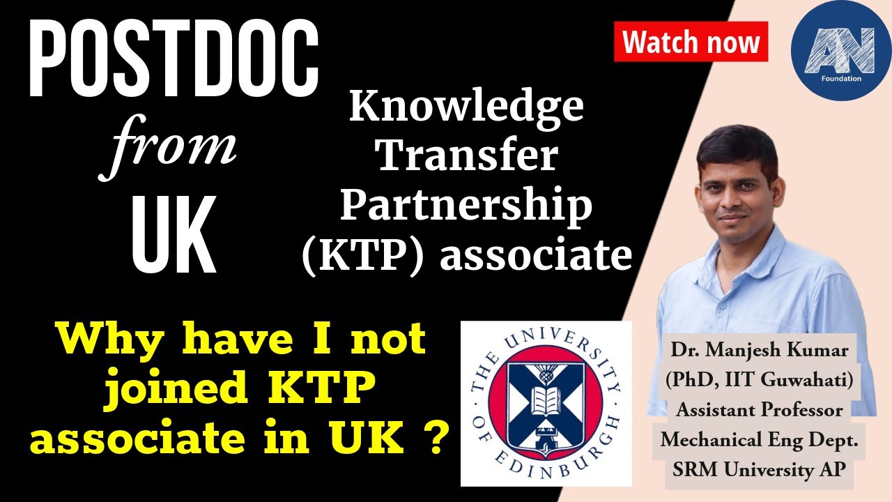 Knowledge Transfer Partnership (KTP) associate|Postdoc| 4 lakhs/month ...