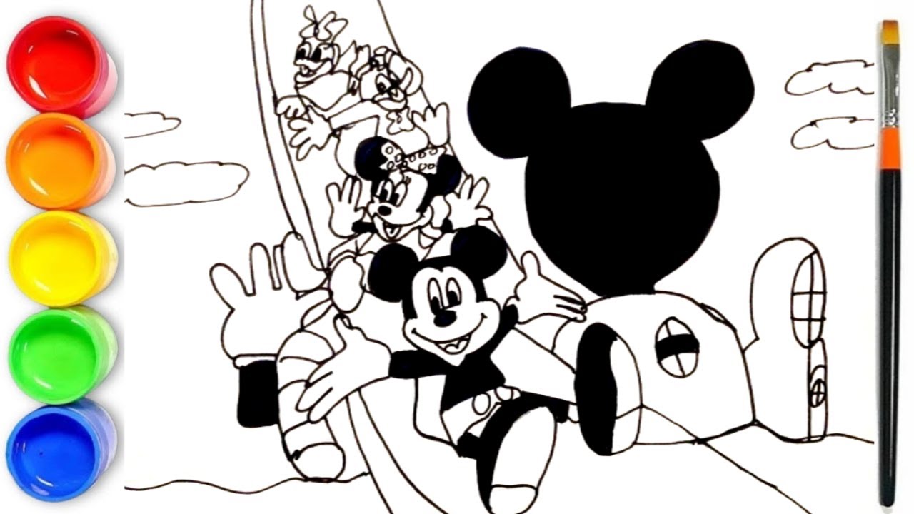Mickey Mouse Clubhouse, Drawing Mickey Mouse, Minnie Mouse, Donald Duck ...