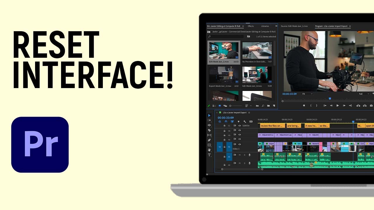 How to Reset Interface in Adobe Premiere Pro [EASY] - YouTube