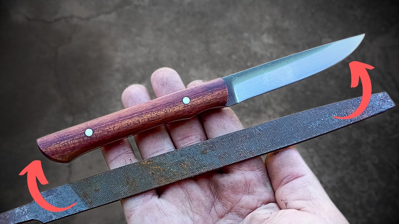 Mini FACA ARTESANAL feita de LIMA | Knife making - YouTube