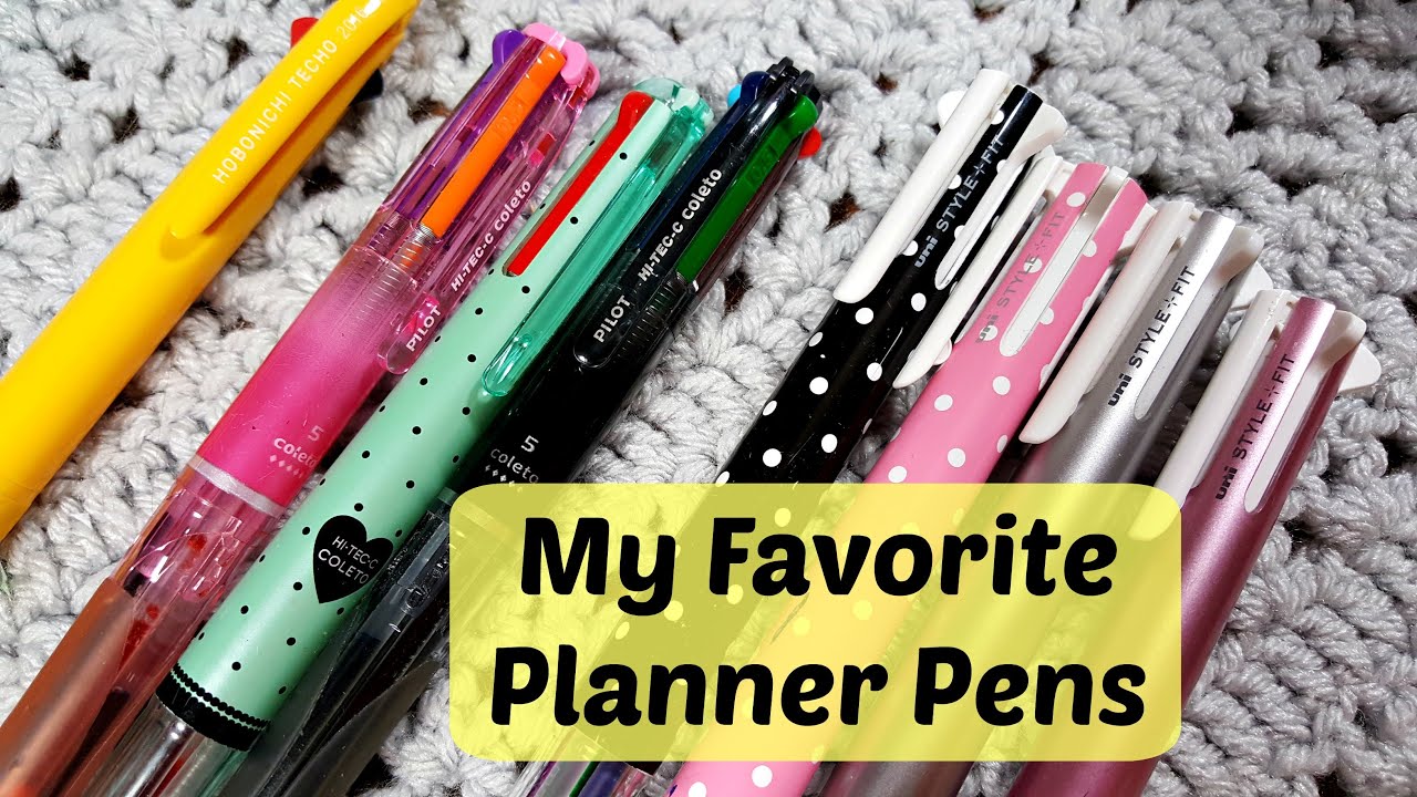 My Favorite Planner Pens - YouTube
