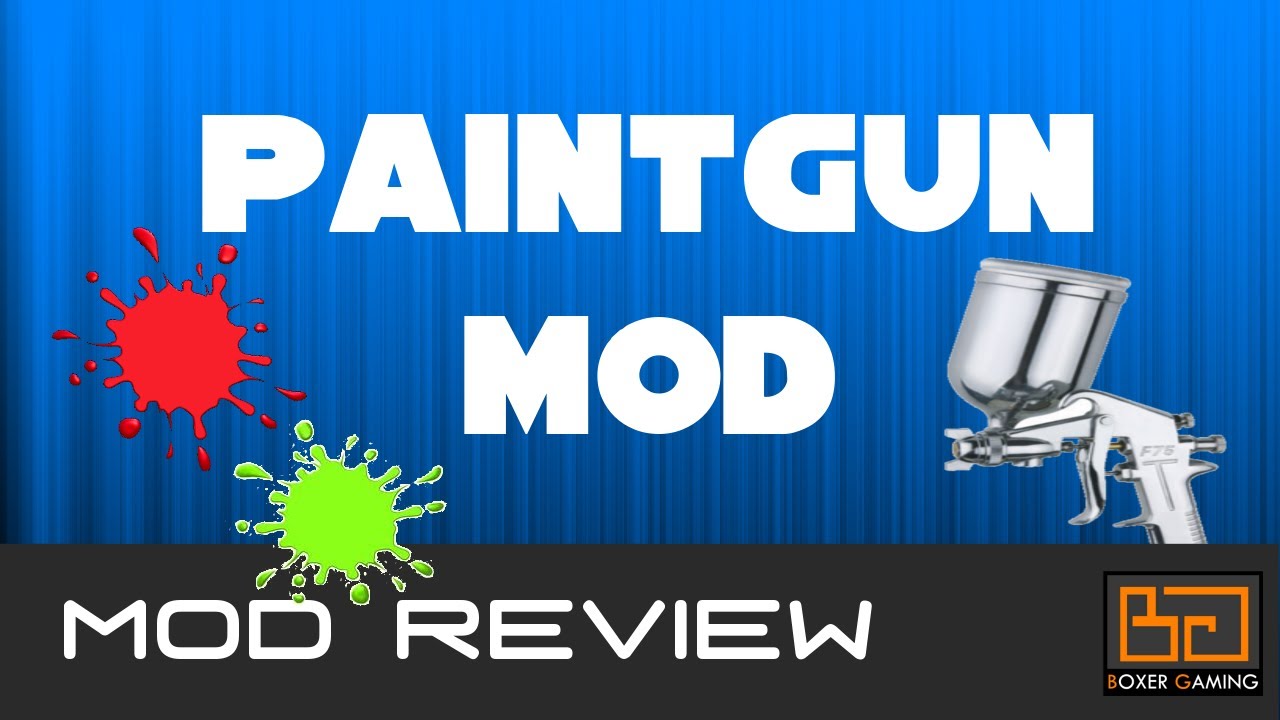 MineCraft Mod Review: PaintGun Mod - YouTube