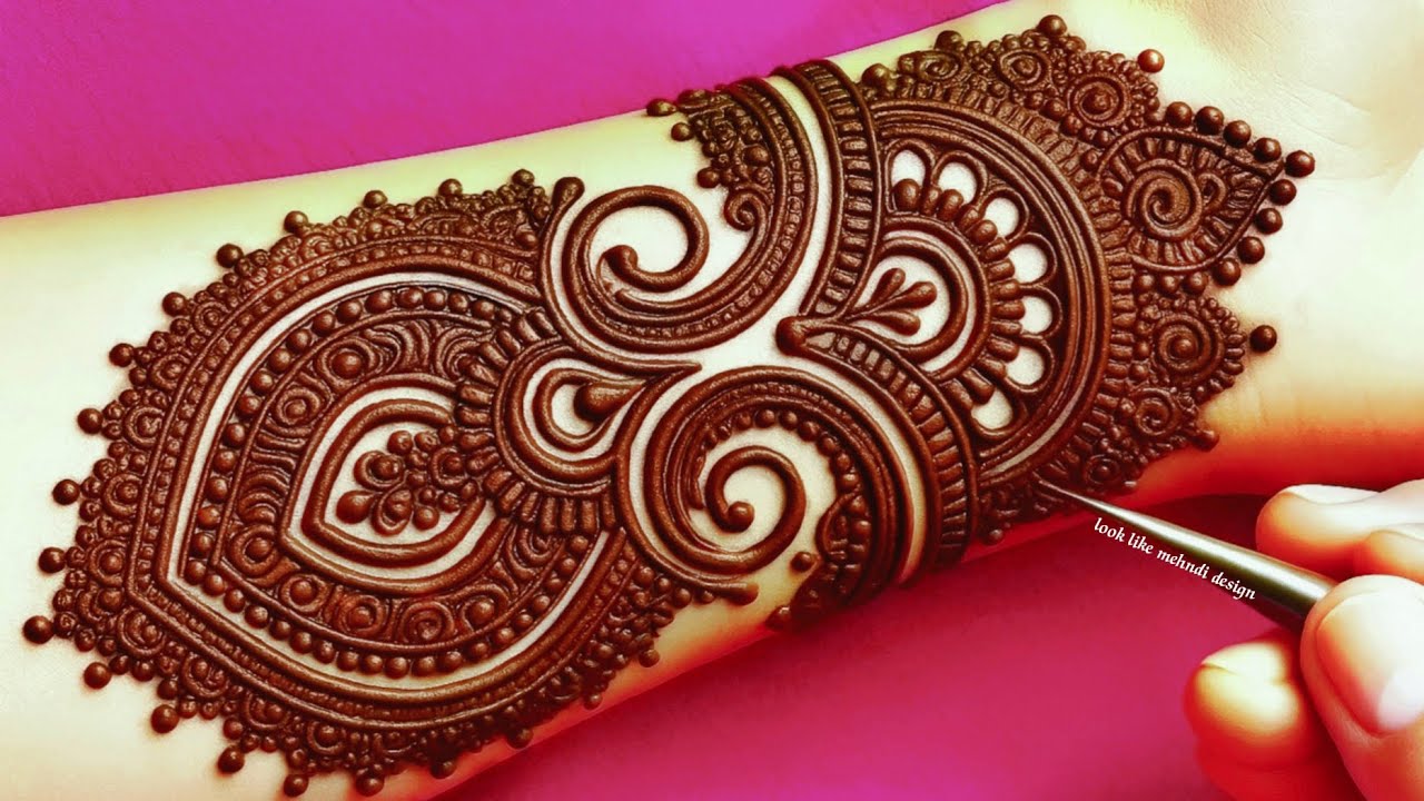 New Easy stylish fronthand mehndi design | Simple mehndi design ...