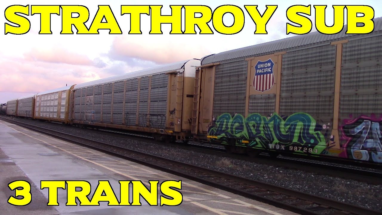 Railfanning Strathroy Sub With 3 CN Trains - YouTube