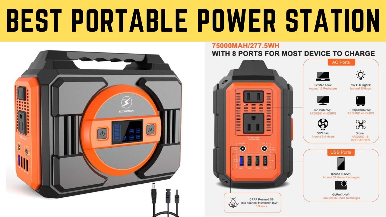 FLYLINKTECH 300W Portable Power Station Review | 75000mAh with 2 AC ...