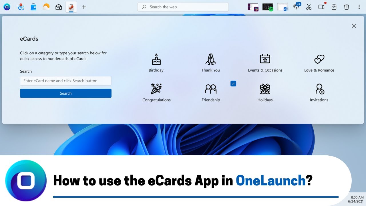 How to use the eCards App in OneLaunch? (2022 Edition) - YouTube
