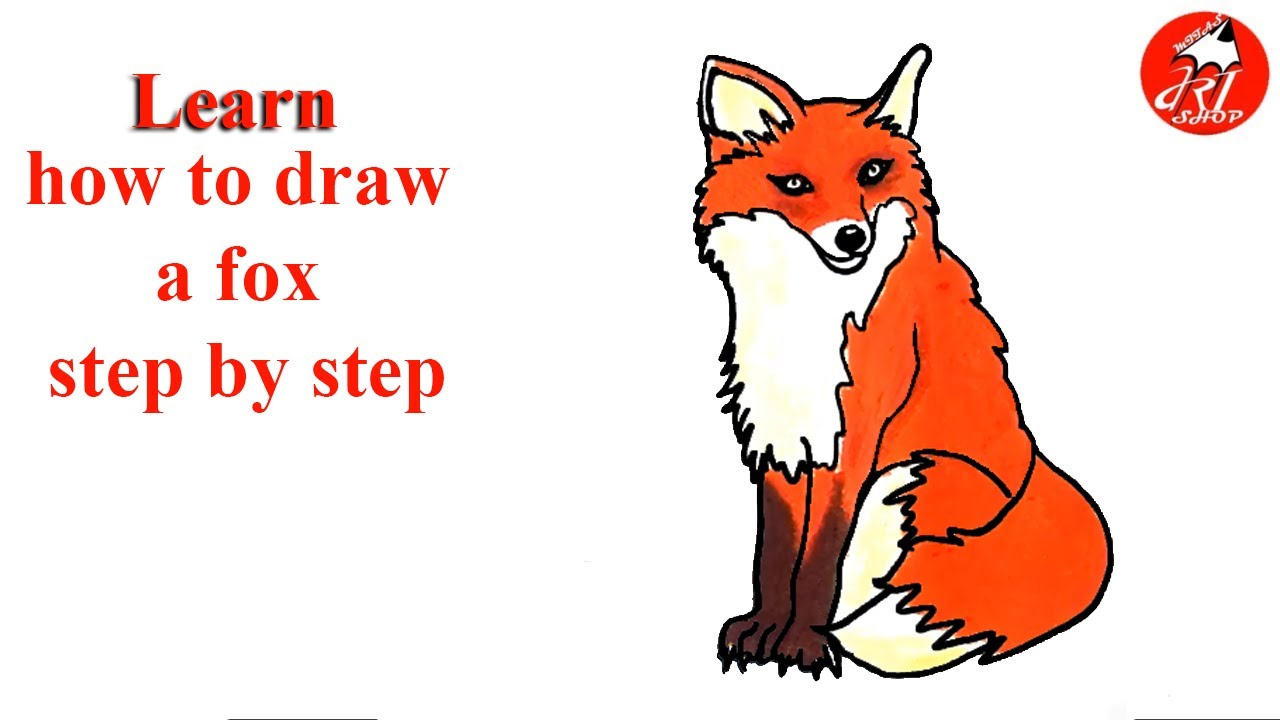 How to draw a fox step by step | Fox drawing easy | - YouTube