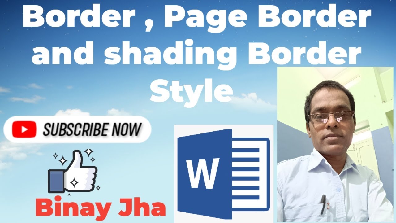 ||BORDER||PAGE||BORDER AND SHADING BORDER STYLE|| - YouTube