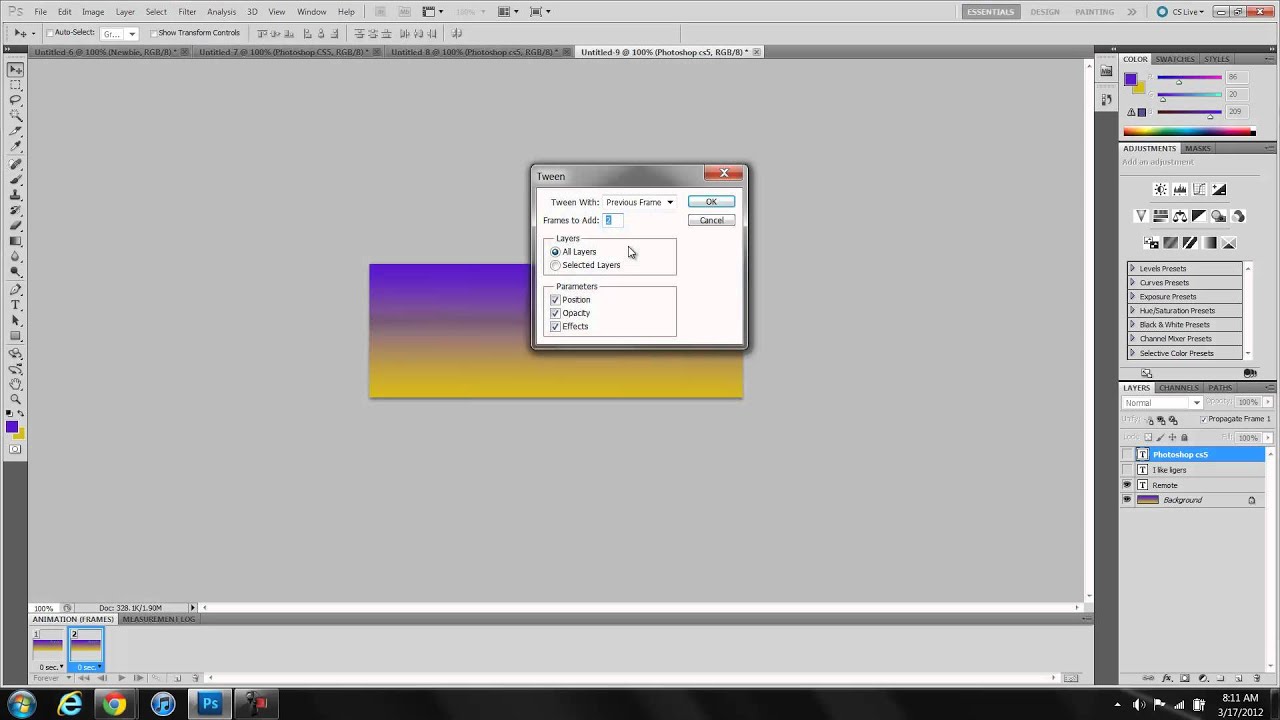 Tutorial | Photoshop cs5.1 | Animated banner - YouTube