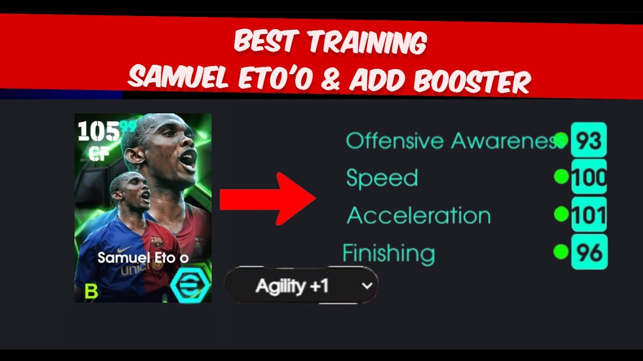 BEST TRAINING SAMUEL ETO'O DOUBLE BOOSTER EFOOTBALL 🔥 RACIKAN ETO'O ...
