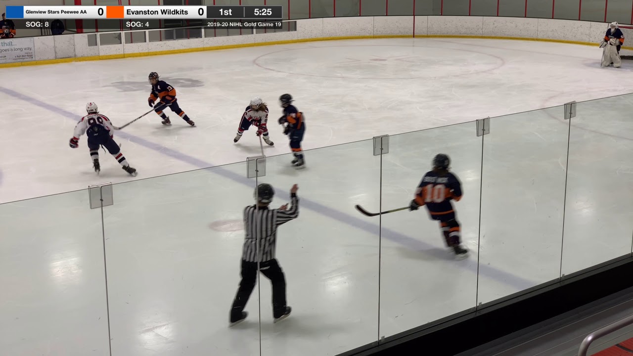 Glenview Stars Peewee AA vs Evanston Wildkits 1st Period 0-0 - YouTube