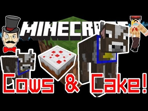 Minecraft 1.8 HUGE COWS & Pigs with Cake! Feed Cake to Grow ! - YouTube