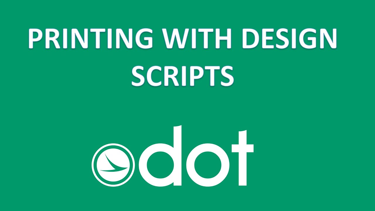 Printing with Design Scripts - YouTube