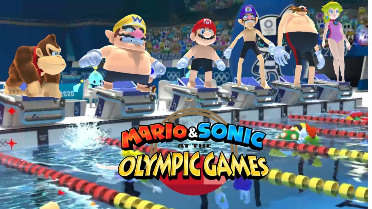 Mario & Sonic At The Olympic Games Tokyo 2020 Swimming 100M Freestyle ...