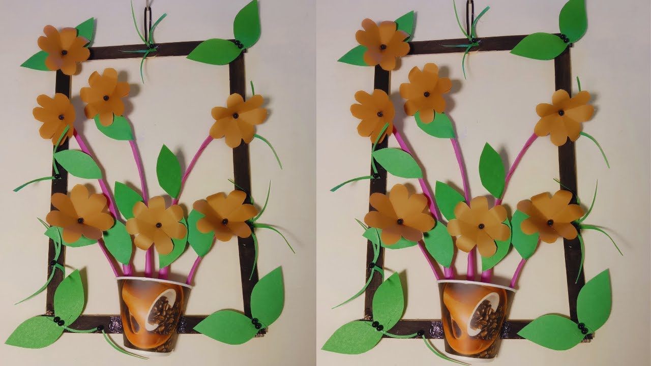 Very Beautiful Paper Wall Hanging | How to Make Beautiful Paper Wall ...