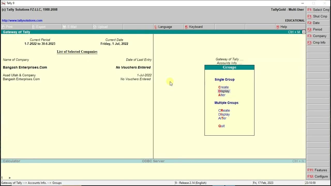 How to Create Groups and Ledgers in Tally ERP 9 #tallyerp9 #accounting ...