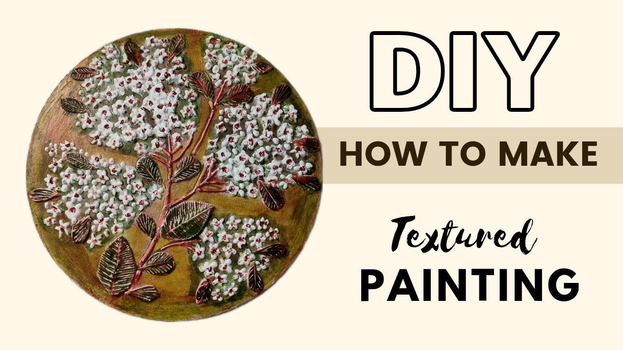 3D Texture Painting on Canvas | Wall Putty Craft | Canvas Art Tutorial ...