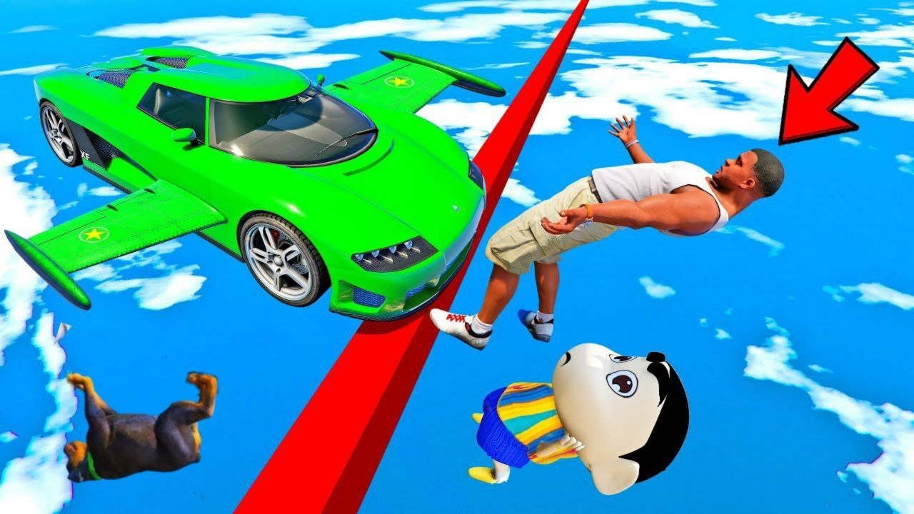 FRANKLIN TRIED IMPOSSIBLE CURVY ROAD TO HEAVEN RAMP CHALLENGE CARS ...