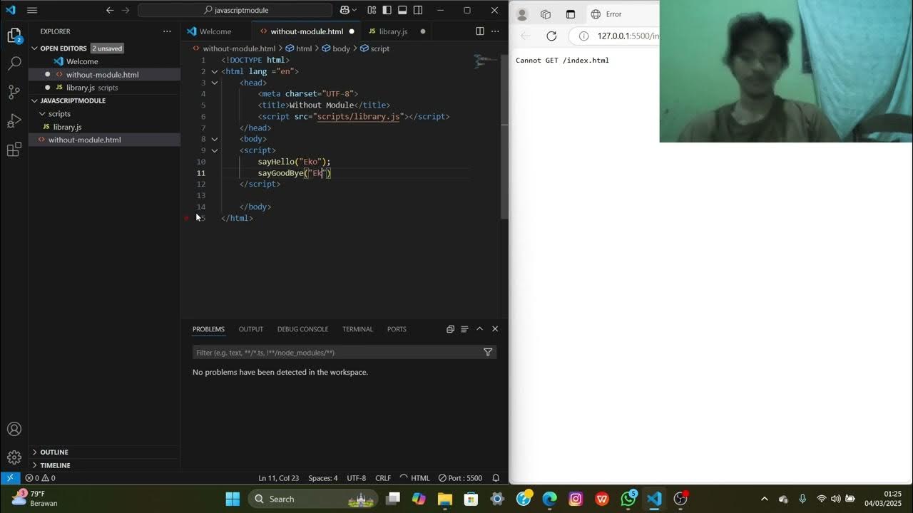 TUGAS PRESENTASI | TUTORIAL JAVASCRIPT MODULES | - YouTube