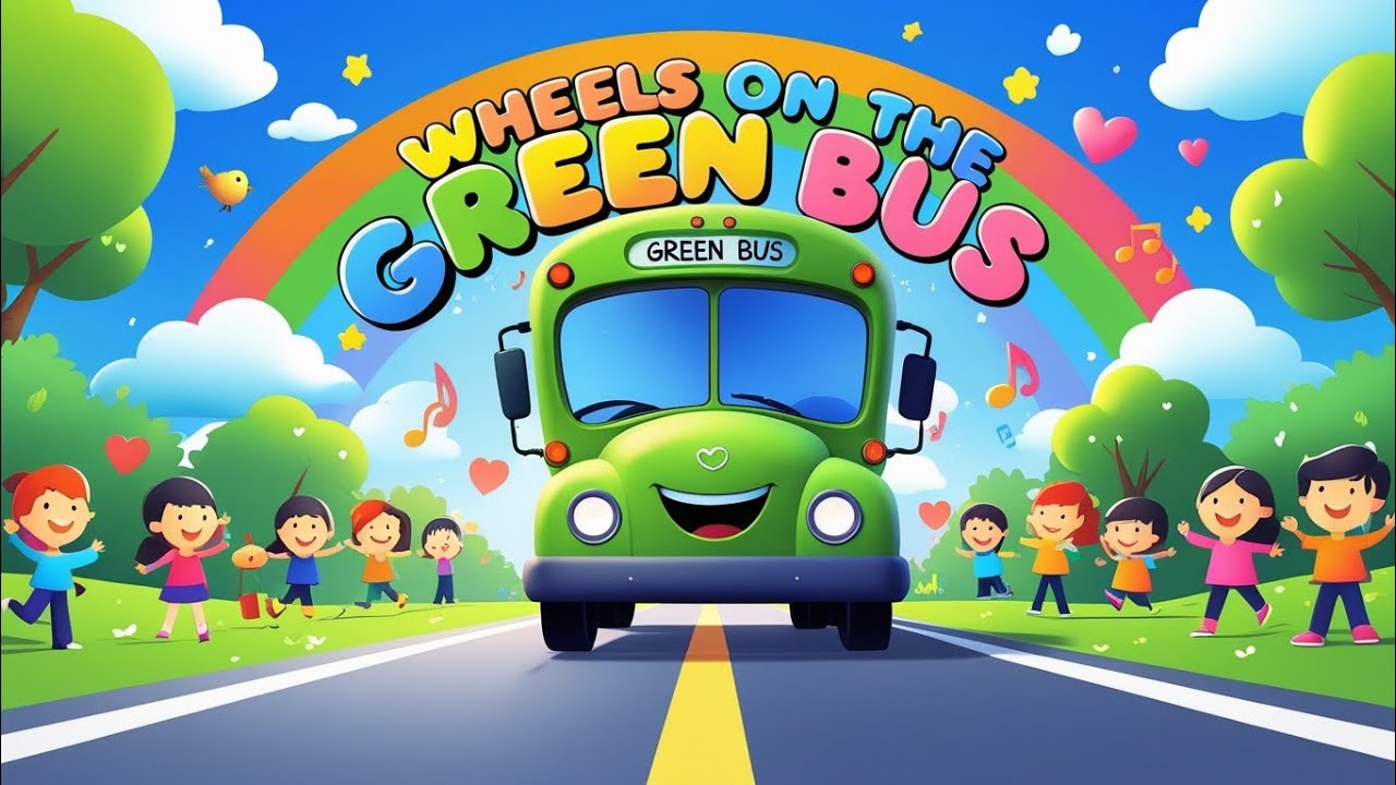 Wheels on the Green Bus | Sing Along & Learn with the Green Bus - YouTube