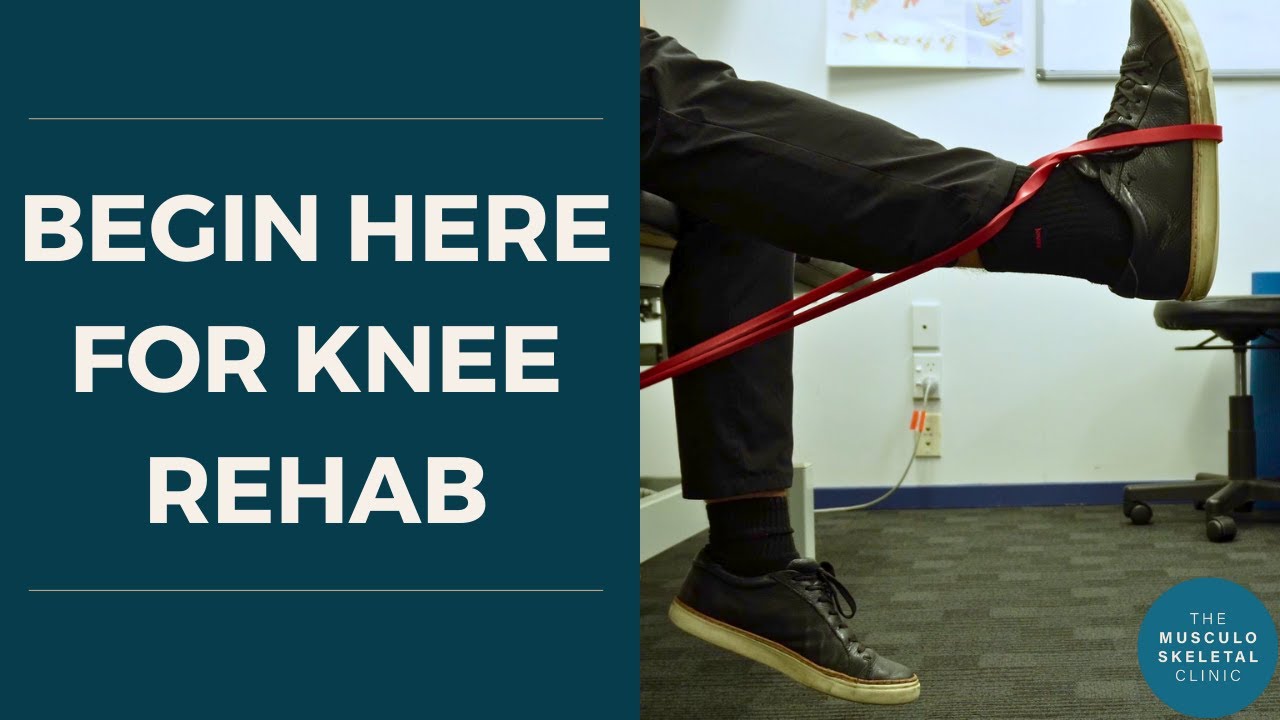 Seated banded knee extension | The MSK Physio - YouTube