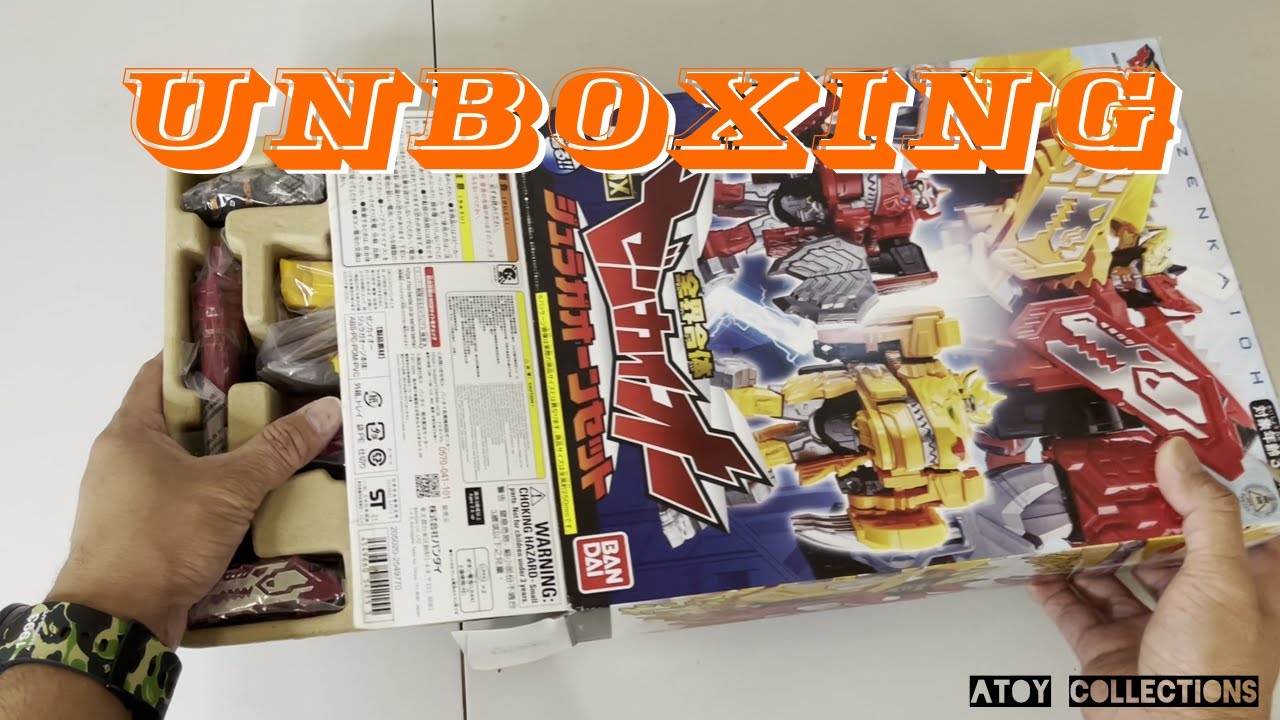 ZenkaiOh JuraGaon Set - Kikai Sentai Zenkaiger Gattai DX - UNBOXING ...