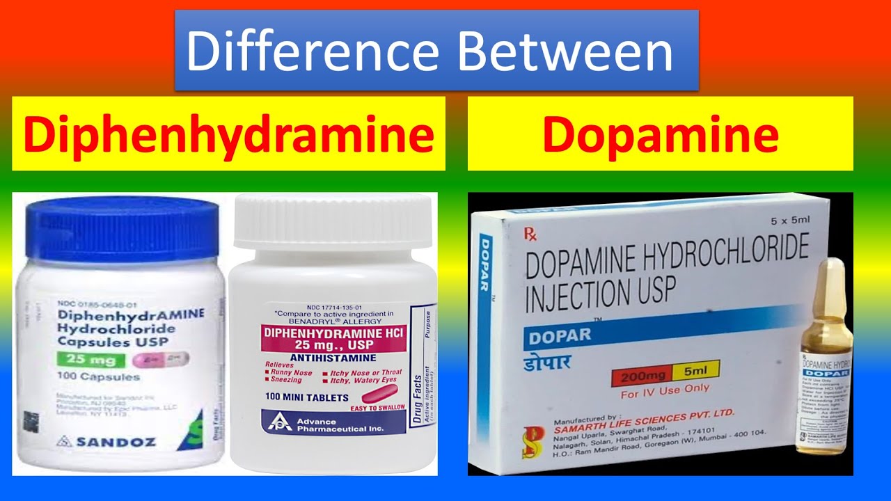 Difference between Diphenhydramine and Dopamine - YouTube