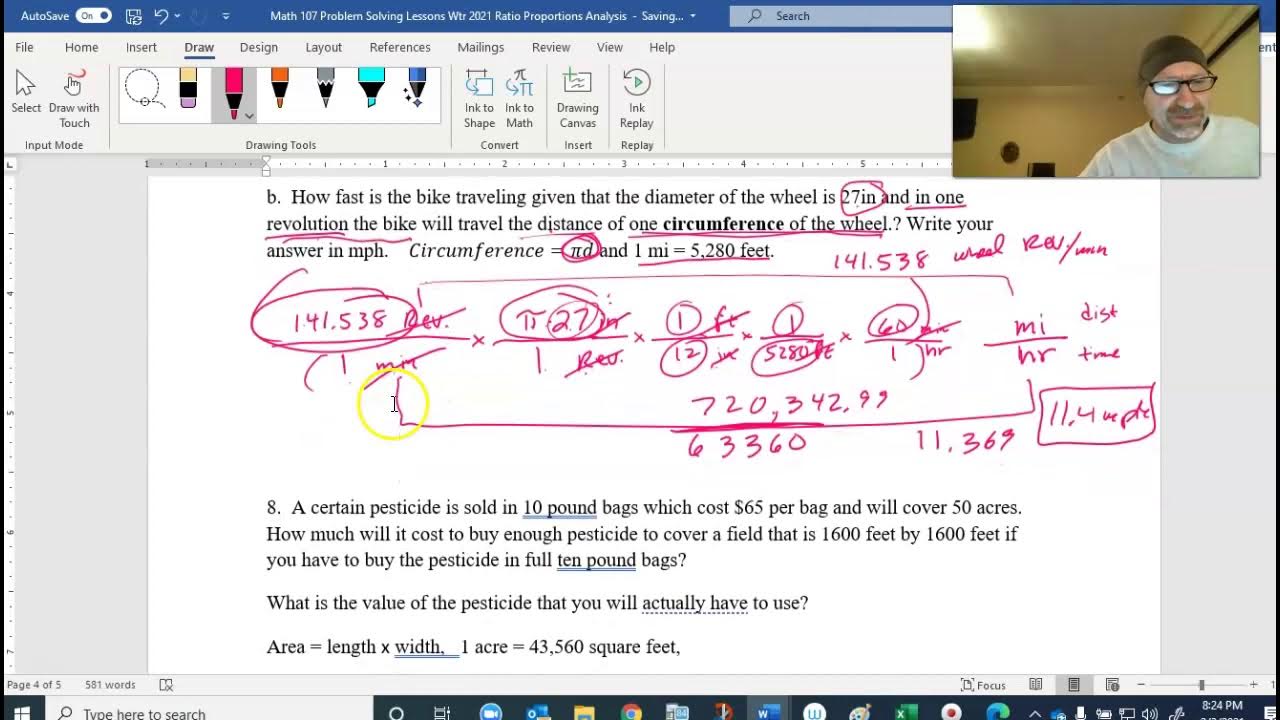 Problem Solving- Proportions & Dimensional Analysis Part 2 - YouTube