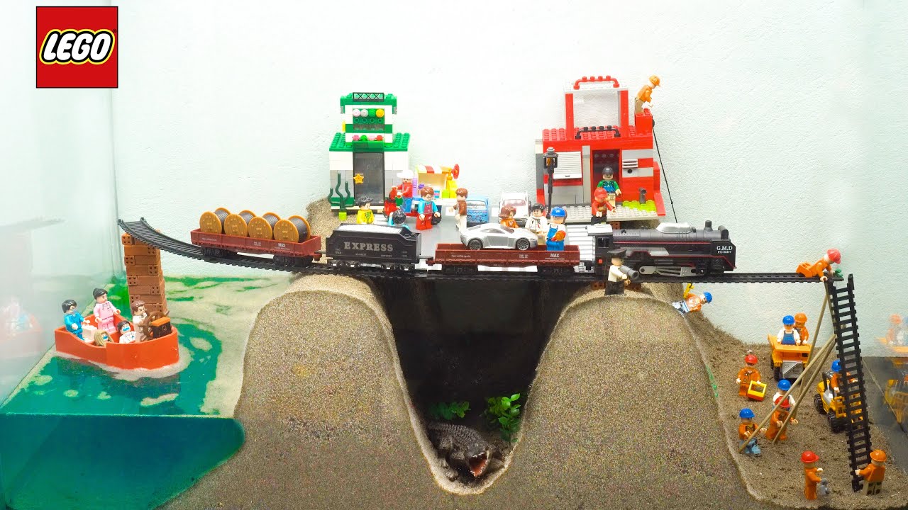 Dam Breach Experiment #21 | Double Dam & Railroad Bridge Collapse Flood ...