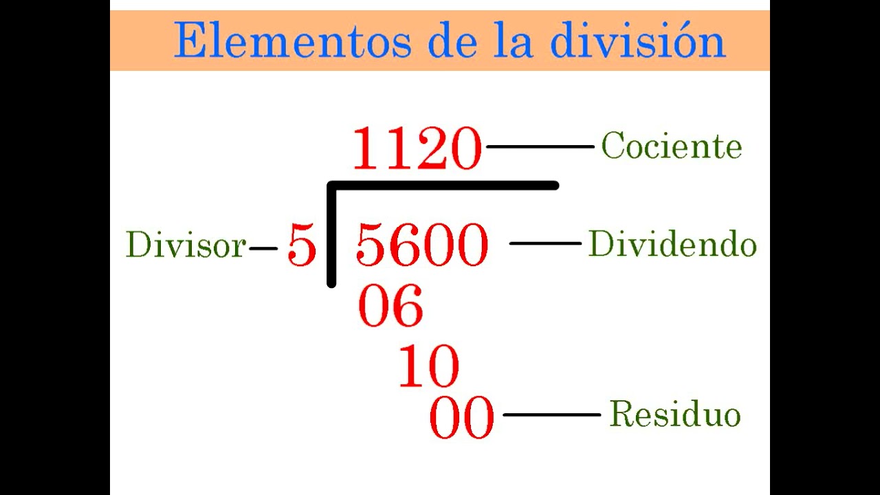 Elementos de la división - YouTube
