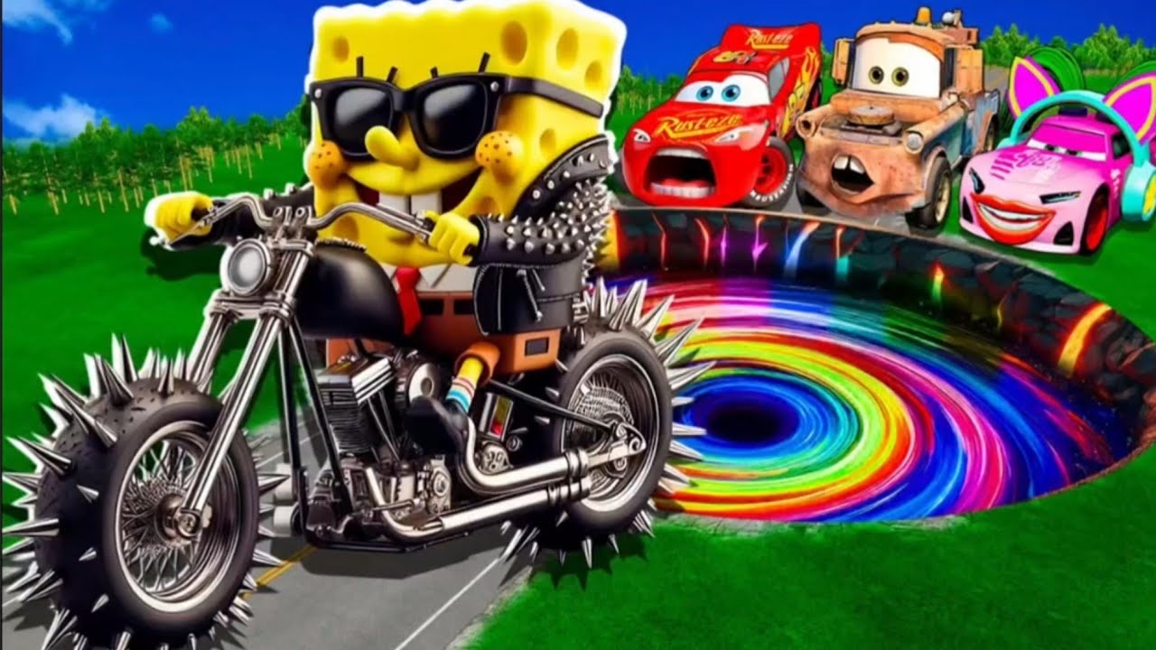 SpongeBob the Biker! Will He Survive the Black Hole?"** - YouTube
