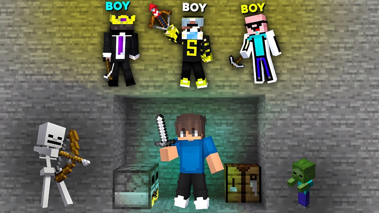 Minecraft Manhunt (1v3) "BOYS ONLY" Minecraft Server! - YouTube
