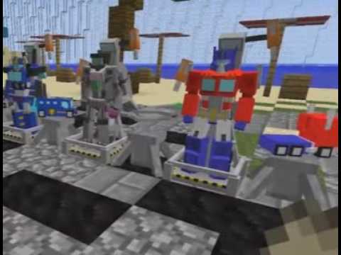 minecraft | OPTIMUS PRIME TRANSFORMER! Transformers Mod Showcase ...