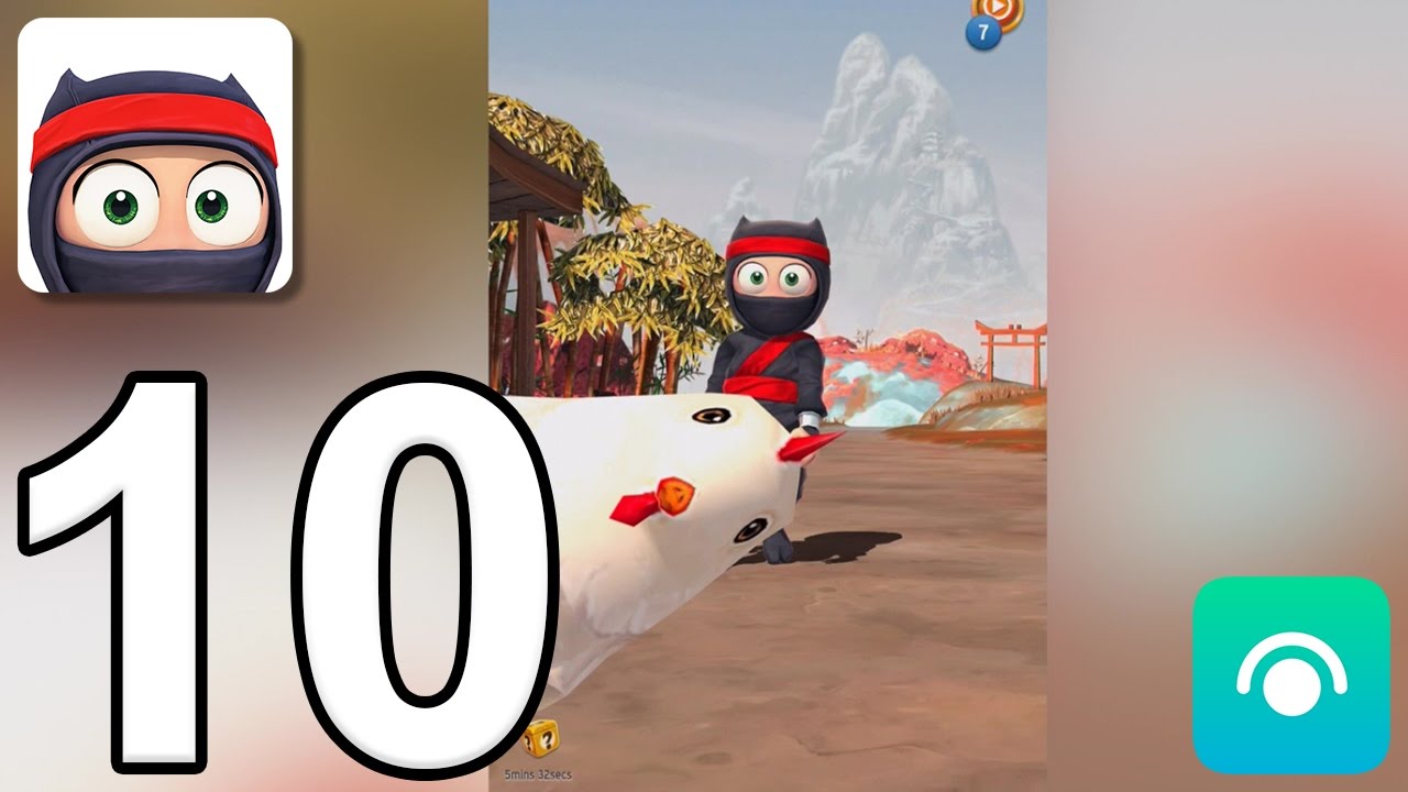 Clumsy Ninja - Gameplay Walkthrough Part 10 - Level 16, The Hills (iOS ...