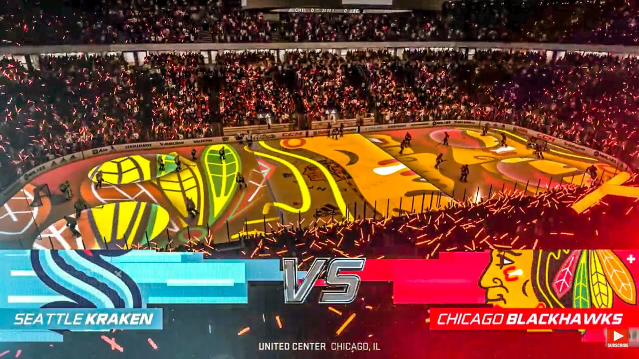 Seattle Kraken vs Chicago Blackhawks 1/14/2023 NHL 23 Gameplay - YouTube