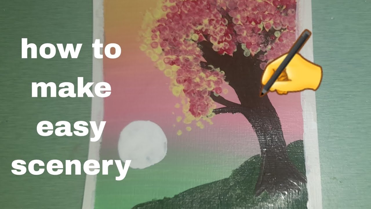 how to me easy scenery in just 2min #video #senery - YouTube